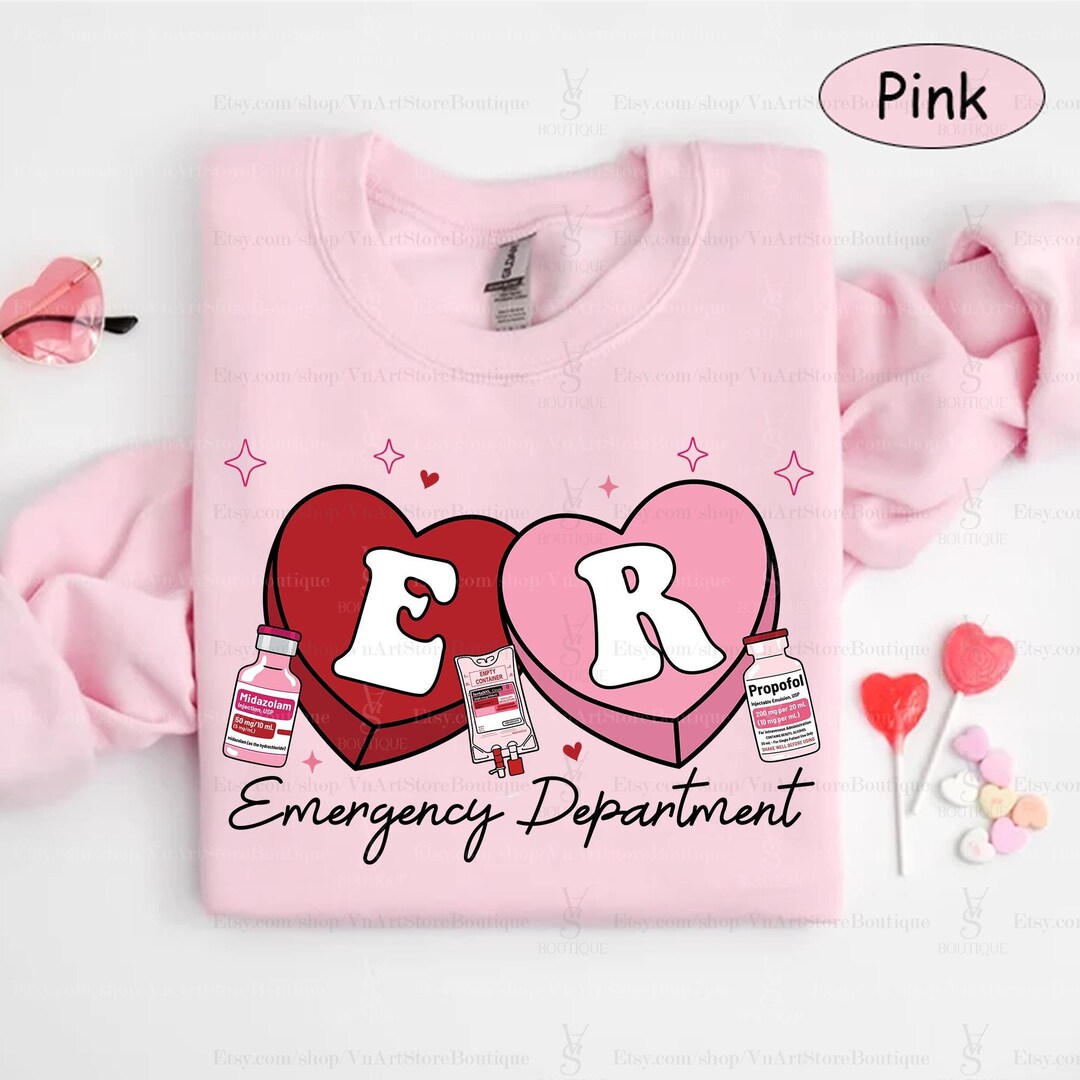 Valentine ER Nurse Shirt, Emergency Department Valentine Shirt, ER ...