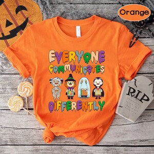 Speech Therapy Halloween Shirt, Everyone Communicates Differently Shirt ...