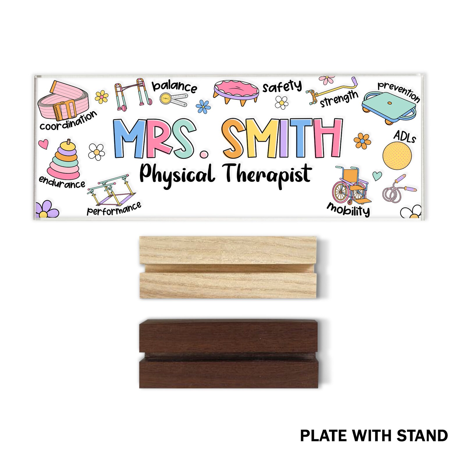 Physical Therapist Desk Name Sign, PT Name Plate, Physical Therapy Gift ...