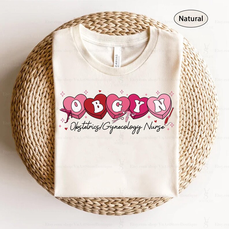 OBGYN Valentine Shirt, OBGYN Nurse Cute Hearts Shirt, Valentine's Day ...