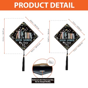 Social Worker Graduation Cap Topper, Personalized Grad Cap Topper ...