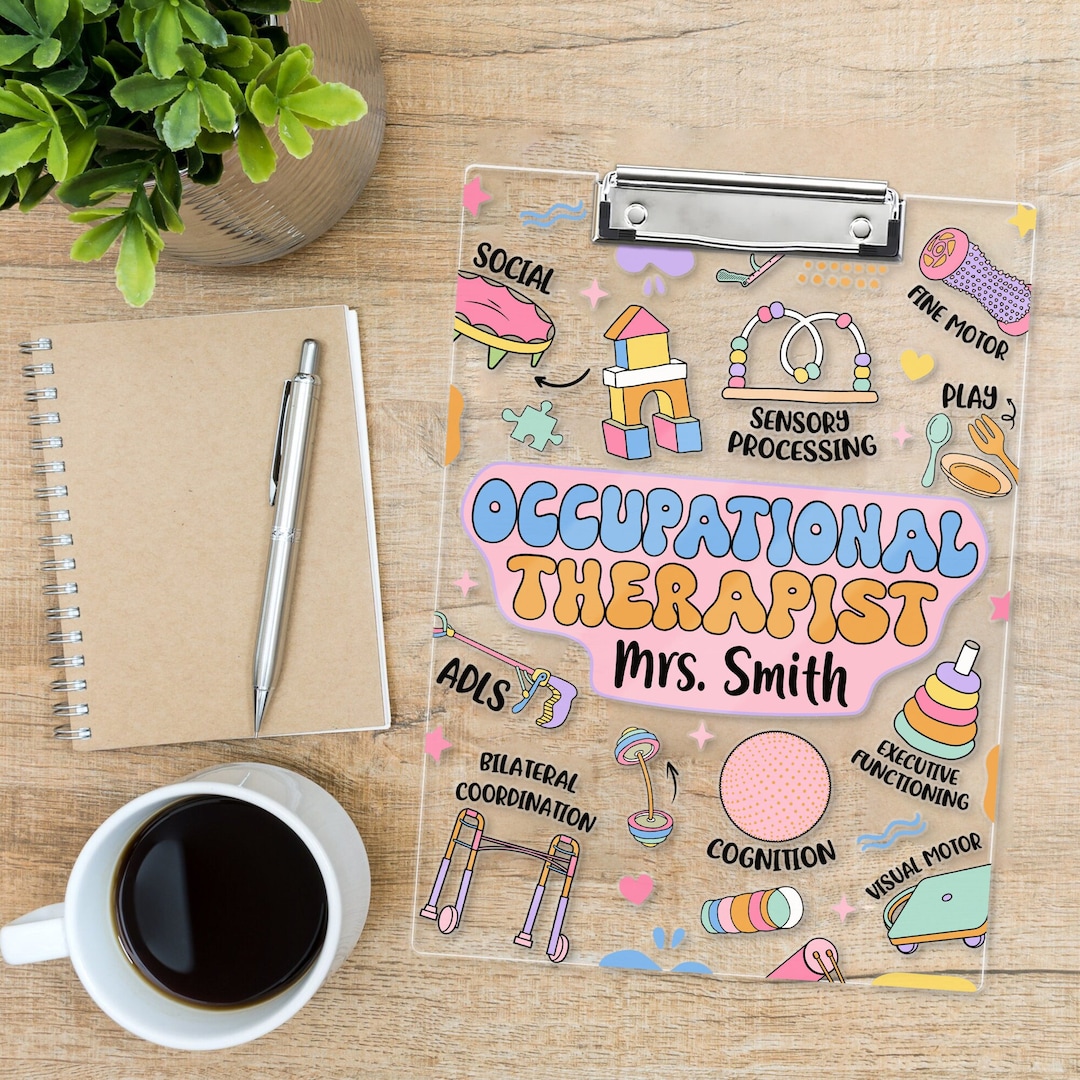 Occupational Therapist Clipboard, OT Name Clipboard, Occupational ...