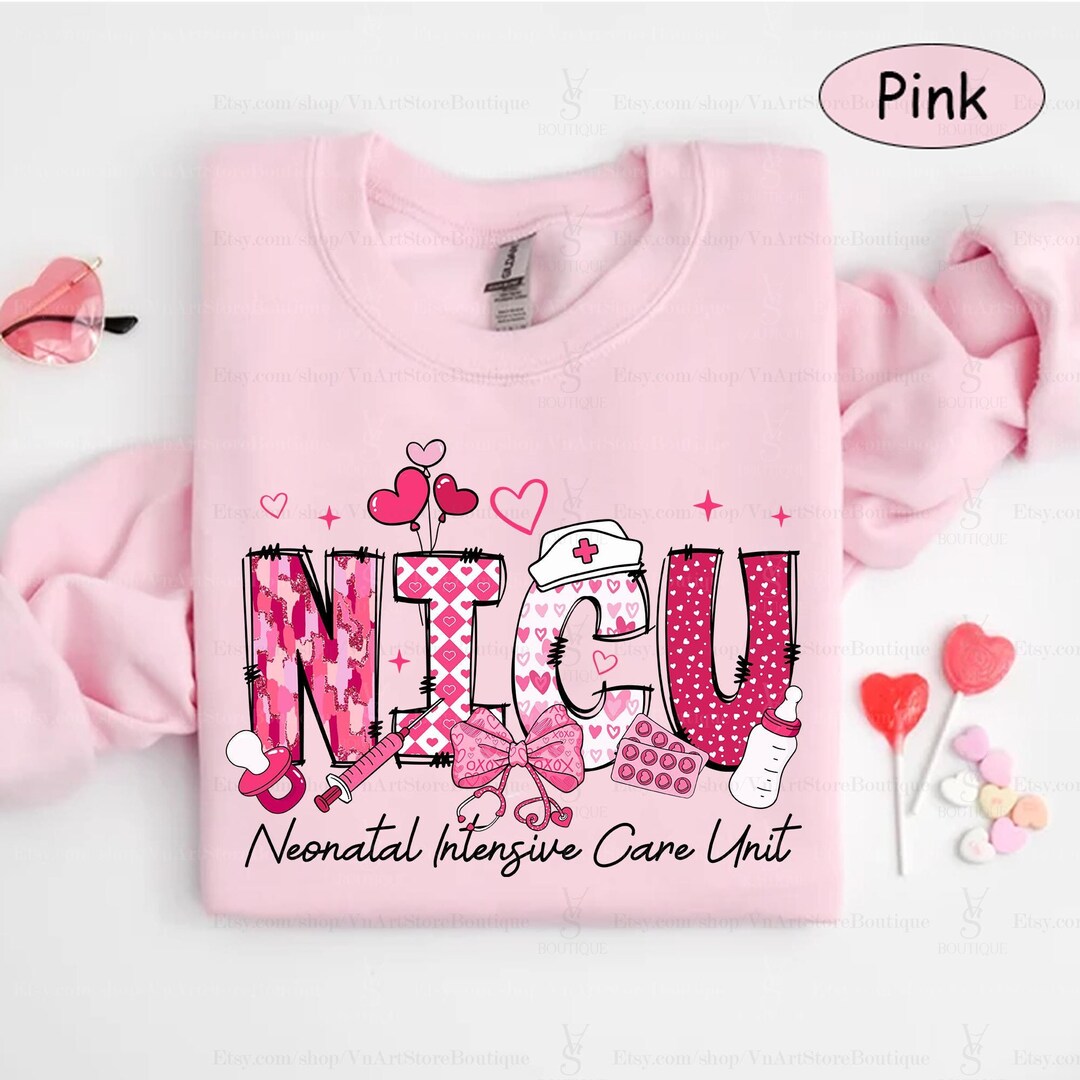 NICU Nurse Valentine Shirt, Neonatal Intensive Care Unit Nurse, NICU ...