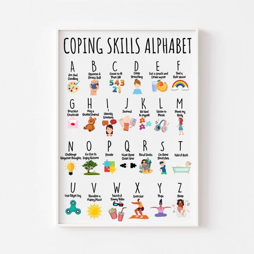 Coping Skills Alphabet Poster Mental Health Matters School - Etsy