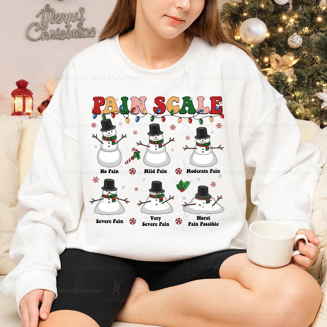 Pain Scale Shirt, Christmas Nurse Shirt, Nurse Triage and Pain ...