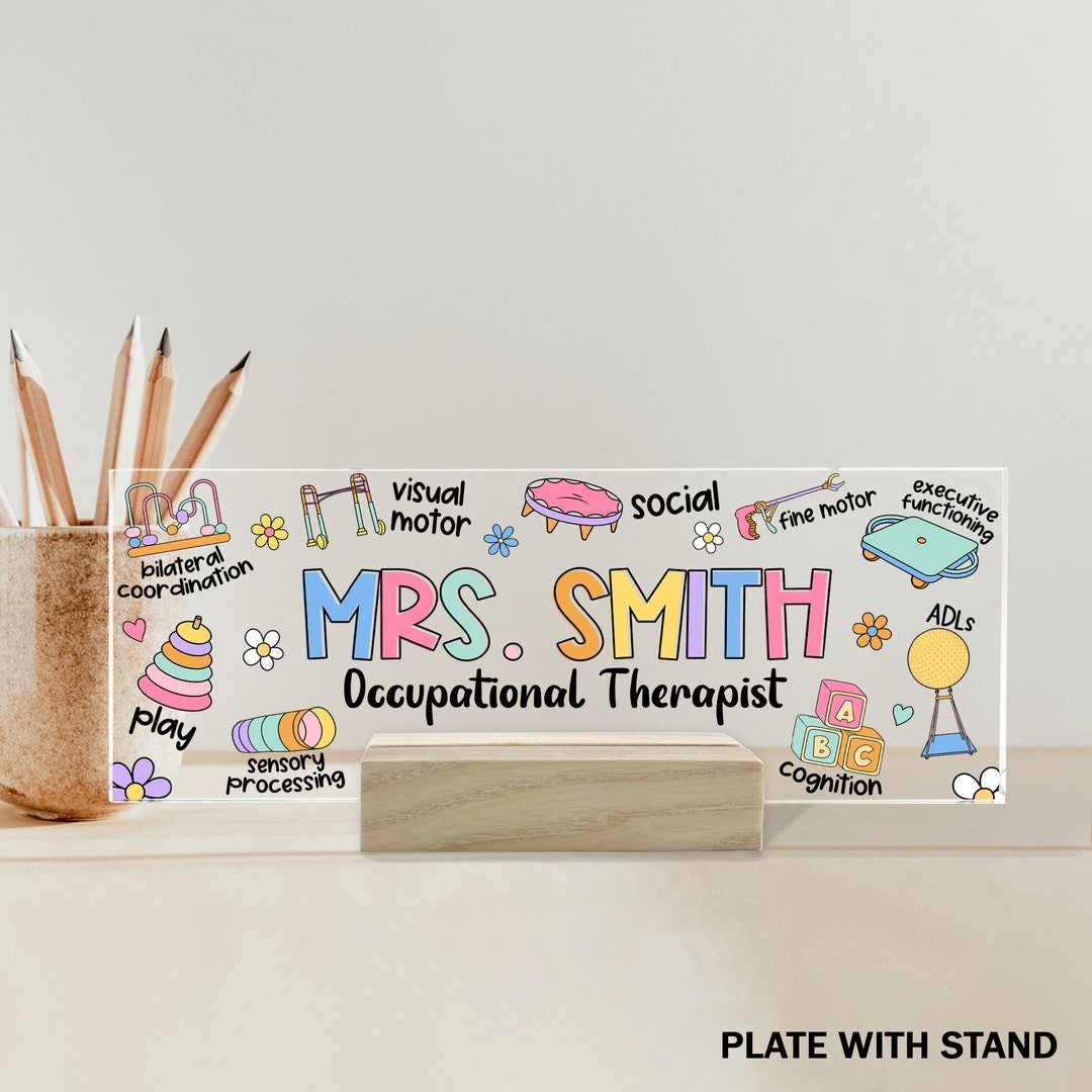 Occupational Therapist Desk Name Sign, OT Name Plate, Occupational ...