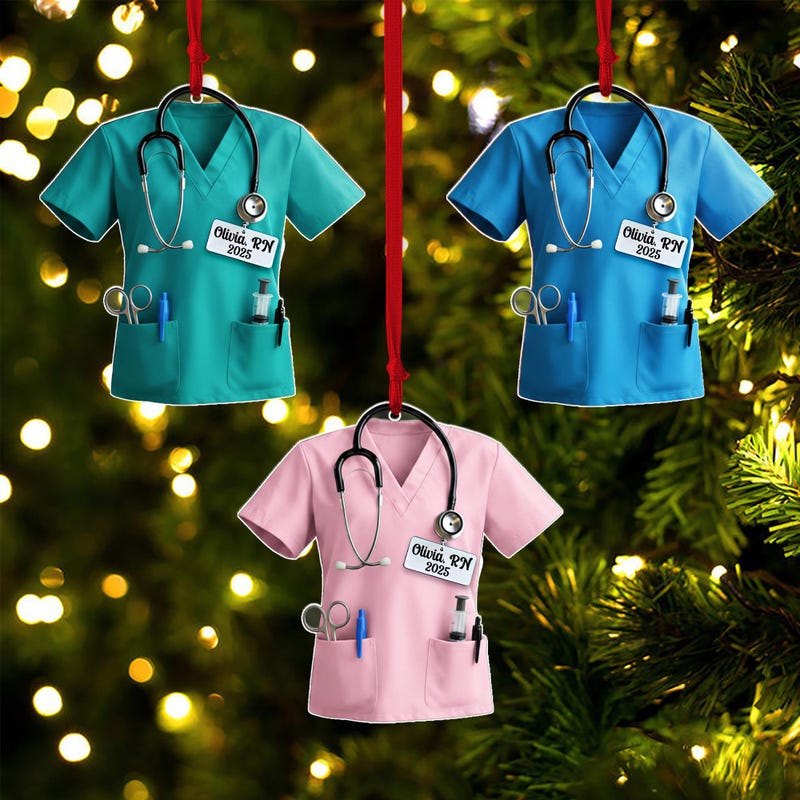 Personalized Nursing Christmas Ornaments - Etsy