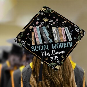Social Worker Graduation Cap Topper, Personalized Grad Cap Topper ...