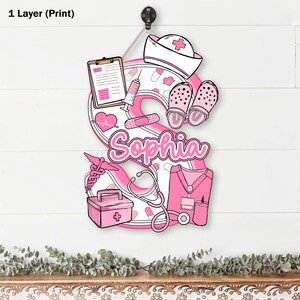 Nurse Gift, Nurse Door Sign, RN NICU Nurse School, Custom Hanger Sign ...