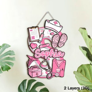 Nurse Gift, Nurse Door Sign, RN NICU Nurse School, Custom Hanger Sign ...