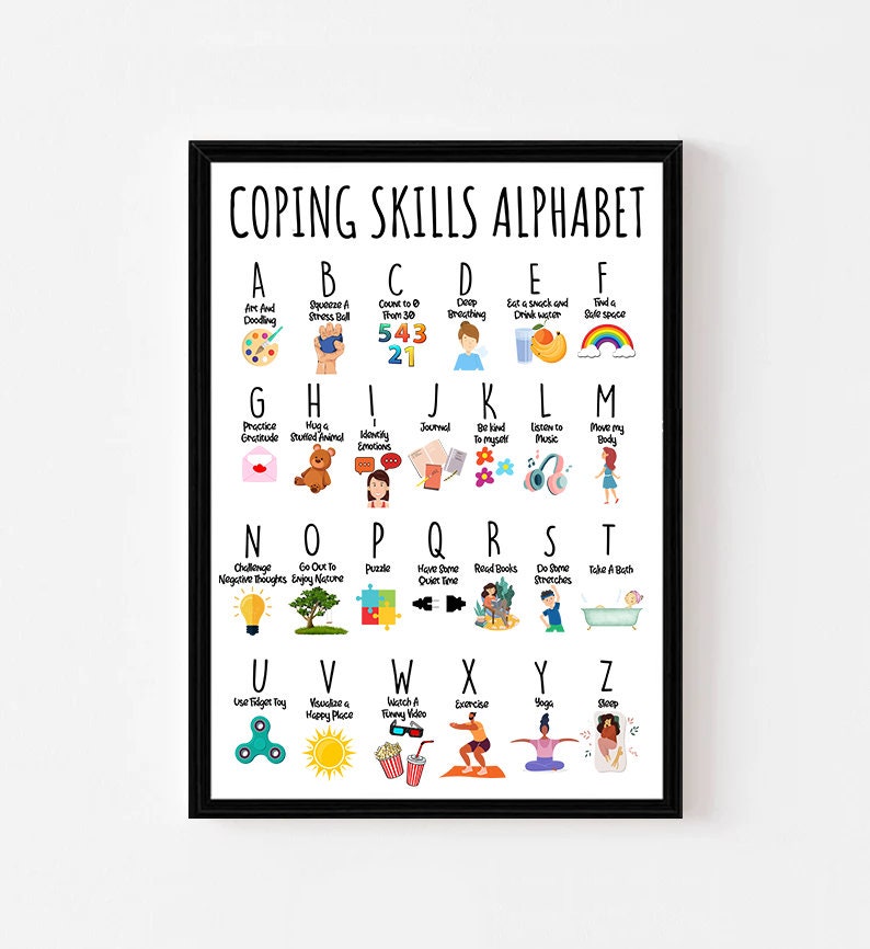 Coping Skills Alphabet Poster Mental Health Matters School - Etsy