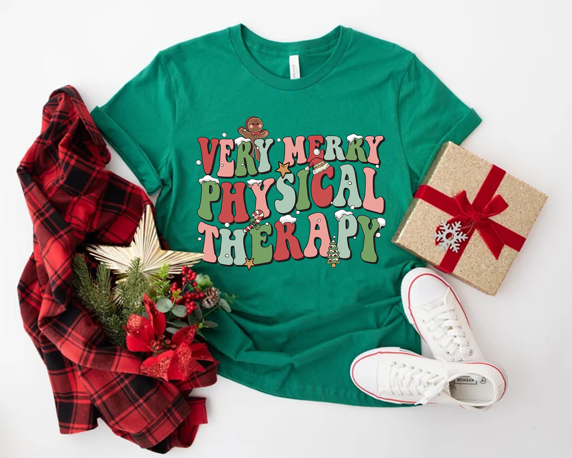 Christmas Physical Therapy Shirt, Very Merry Physical Therapy Shirt ...