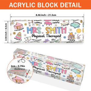 Physical Therapist Desk Name Sign, PT Name Plate, Physical Therapy Gift ...