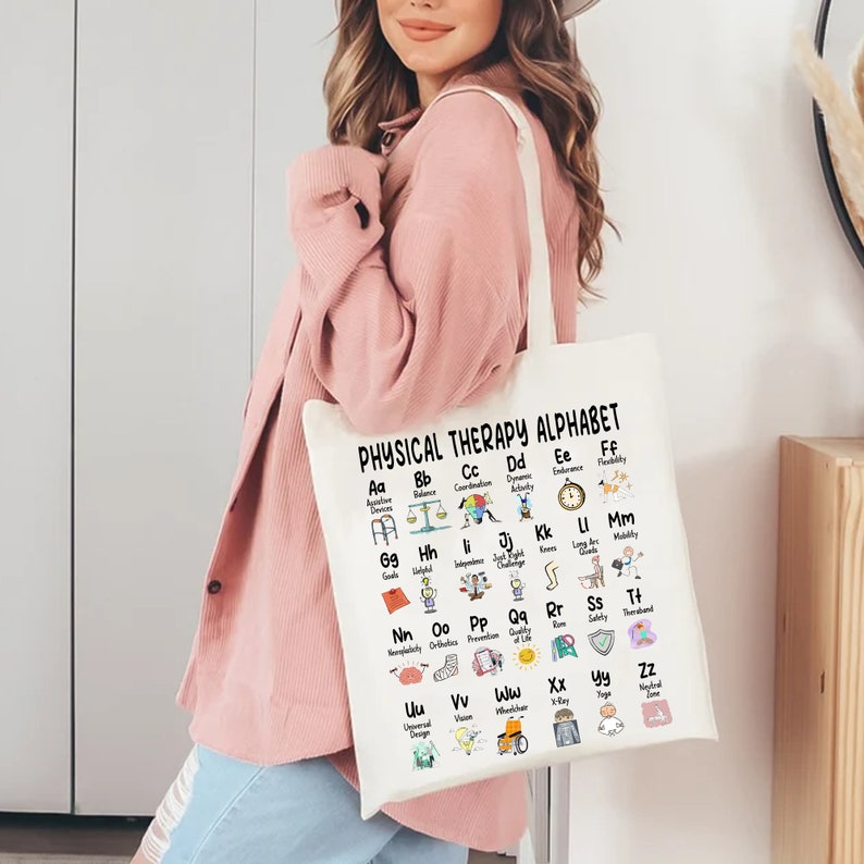 Physical Therapy Alphabet Tote Bag ABC of Physical Therapy - Etsy