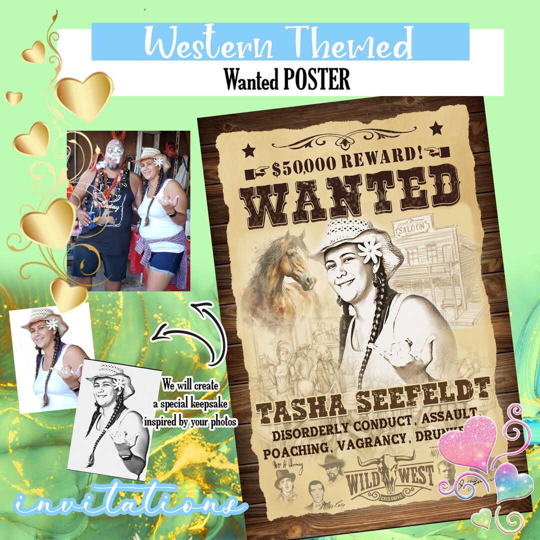 Western Themed Wanted POSTER - Etsy