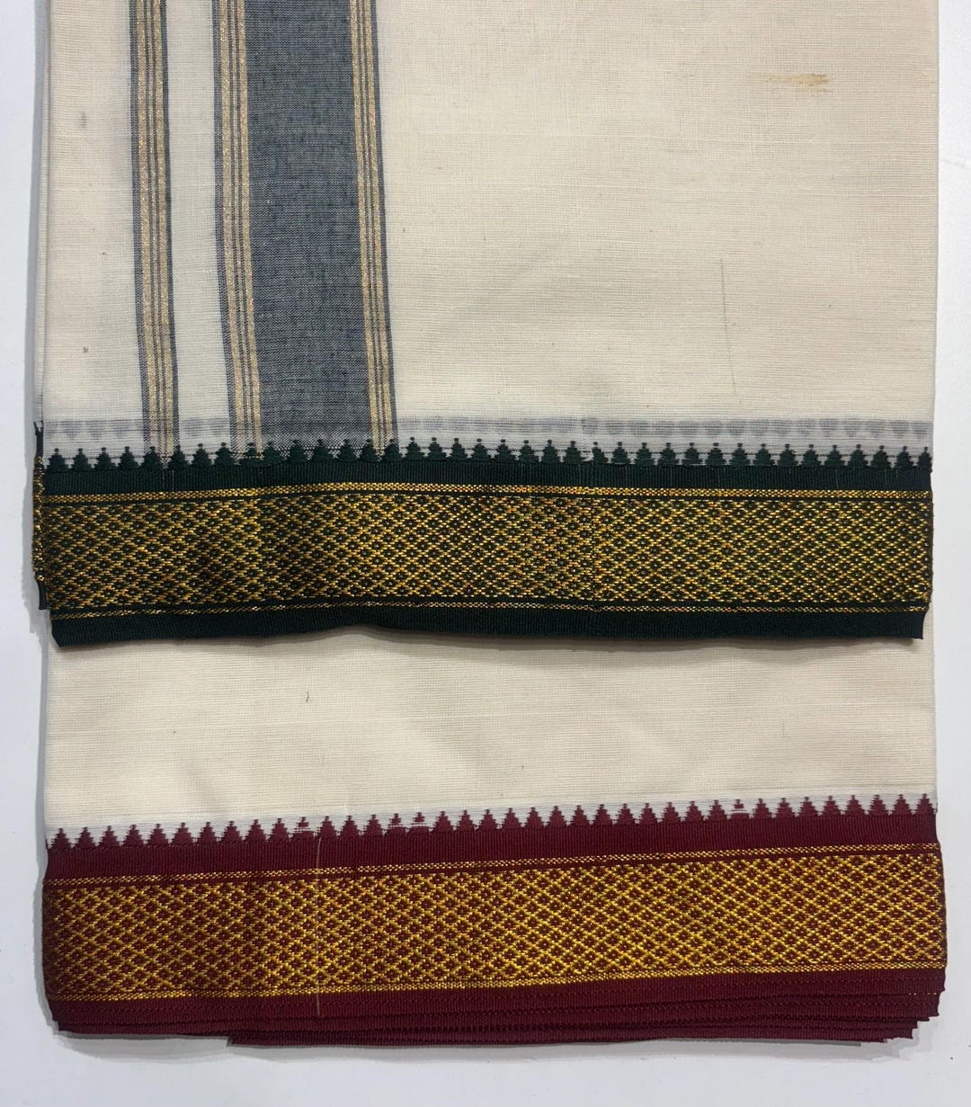 Traditional Panchakacham/dhoti for Indian Rituals in Pure Cotton Dhoti ...