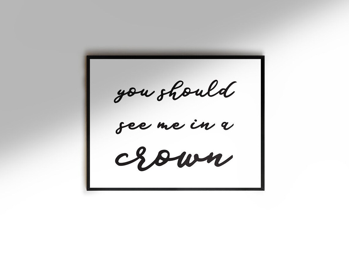Billie Eilish You Should See Me in a Crown Printable Lyrics - Etsy