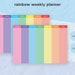 Printable Rainbow Weekly Planner, A4 A5 Letter - Etsy