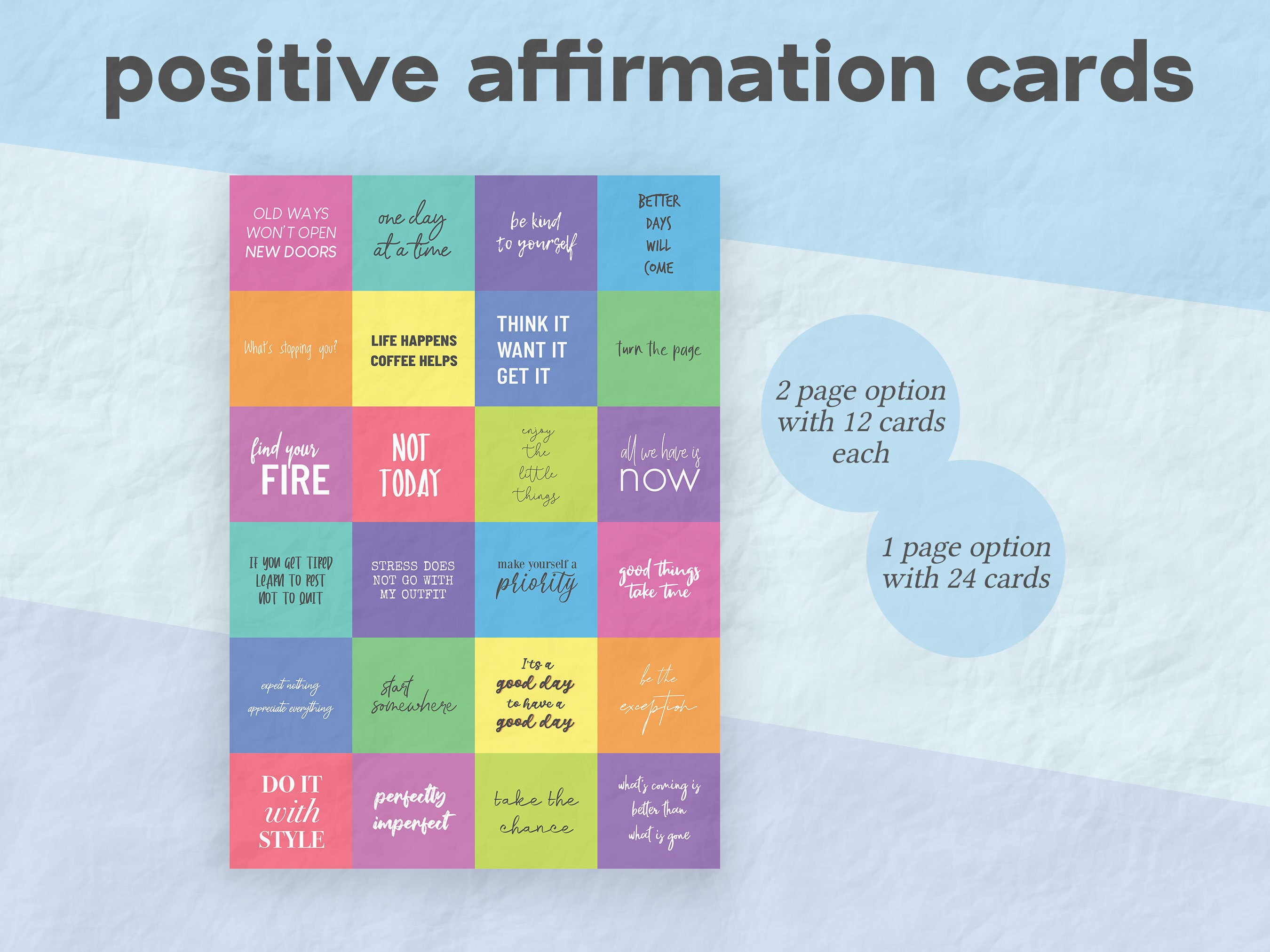 Printable Positive Affirmation Planner Cards Stickers - Etsy