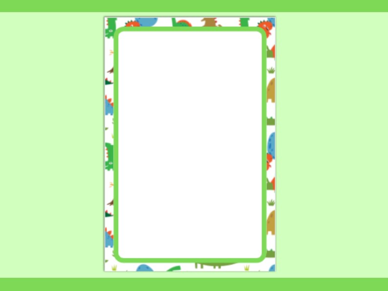 Printable Dinosaur Themed Paper Digital Download ruled Printable ...