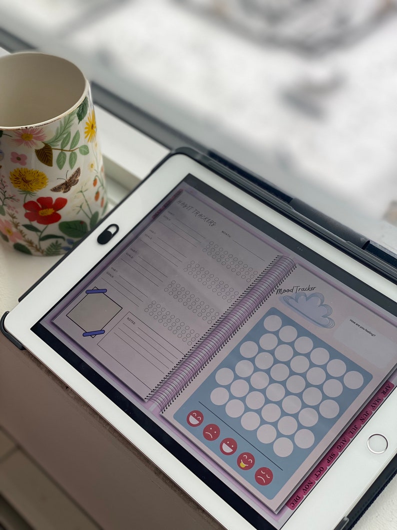 Cute Pink Digital Yearly Personal Planner (undated) - Etsy