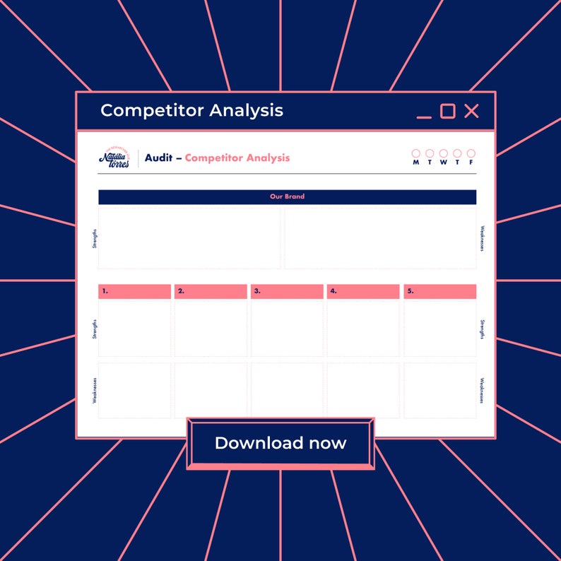 Competitor Analysis Templates for UX Design, Business and Marketing ...