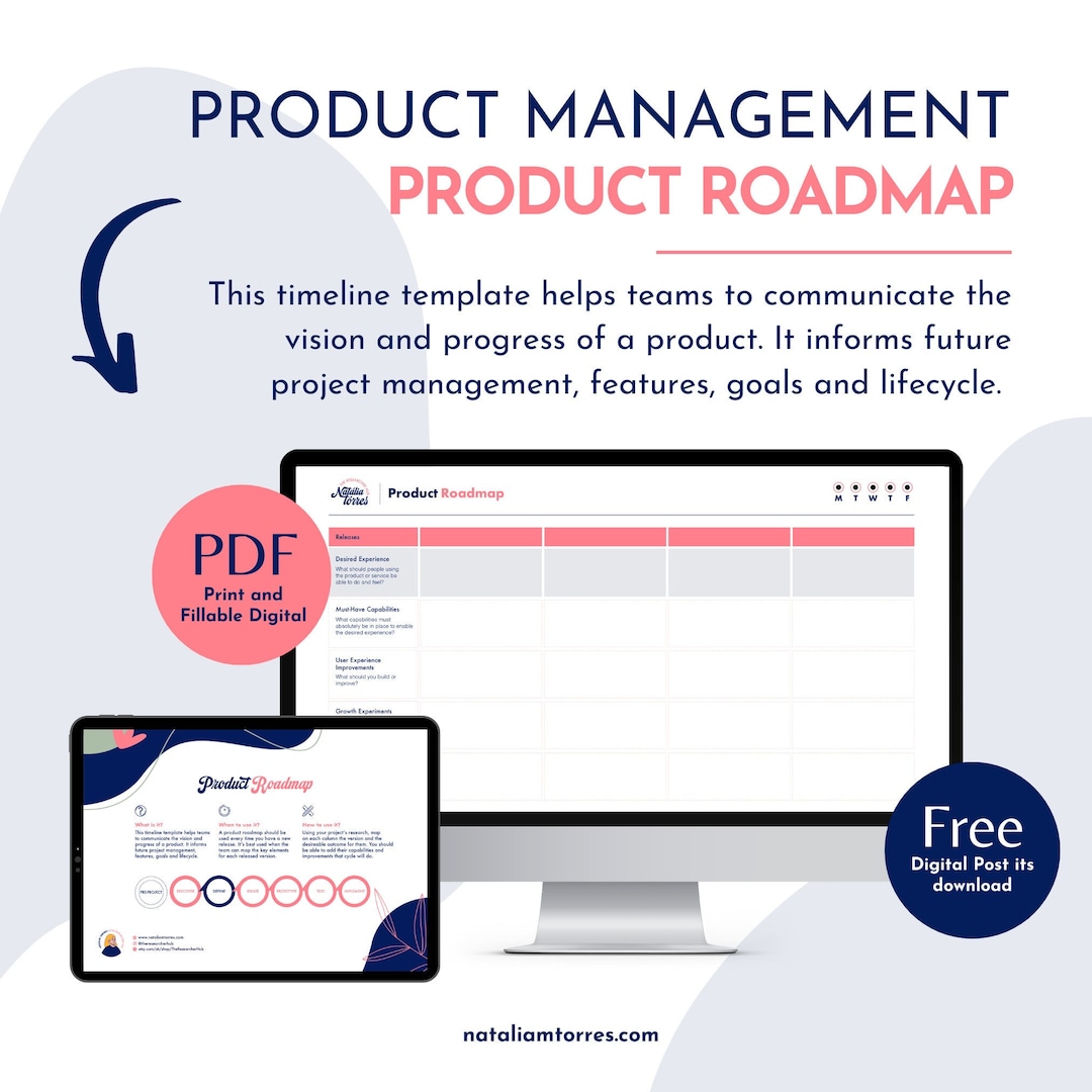 Product Roadmap Template for Project Managers and UX Designers ...