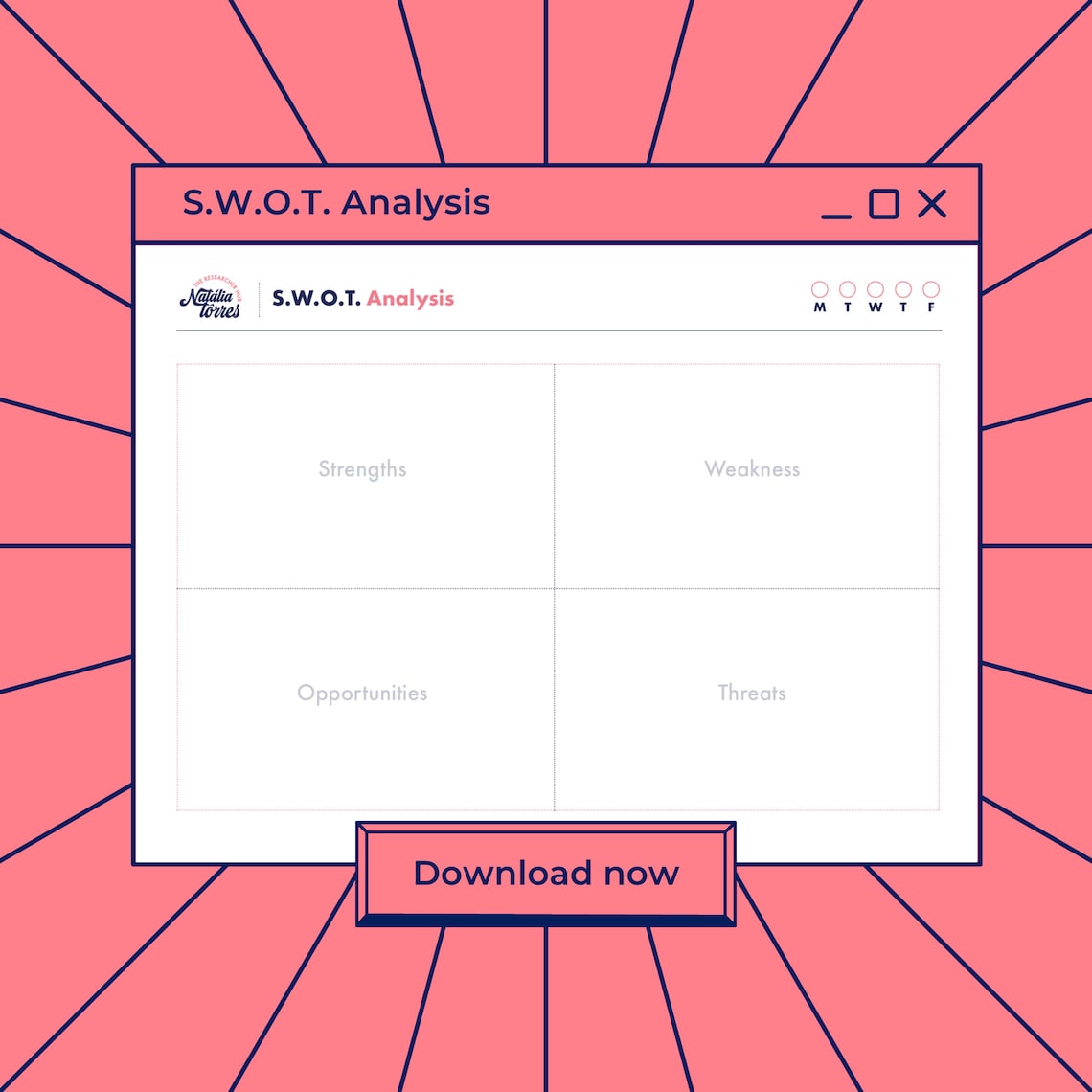 SWOT Analysis Grid for Business Development and Product Management, UX ...