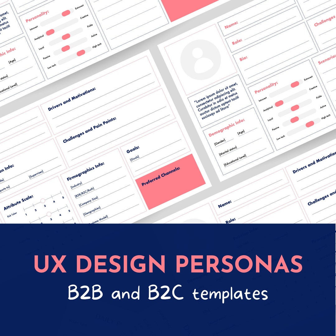 Persona Templates for UX Design and Product Managers, B2B and B2C ...