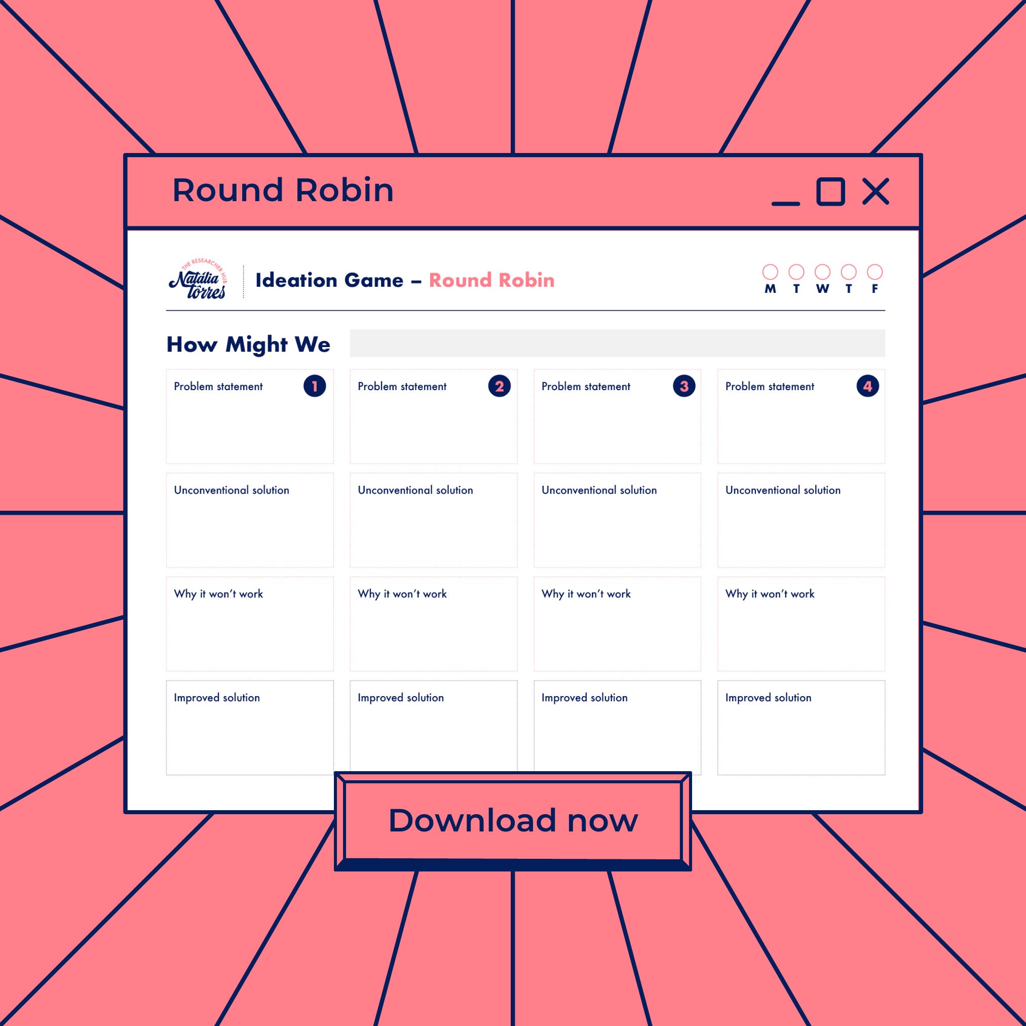 Round Robin UX Design Ideate Game for Facilitation Sessions, Digital ...