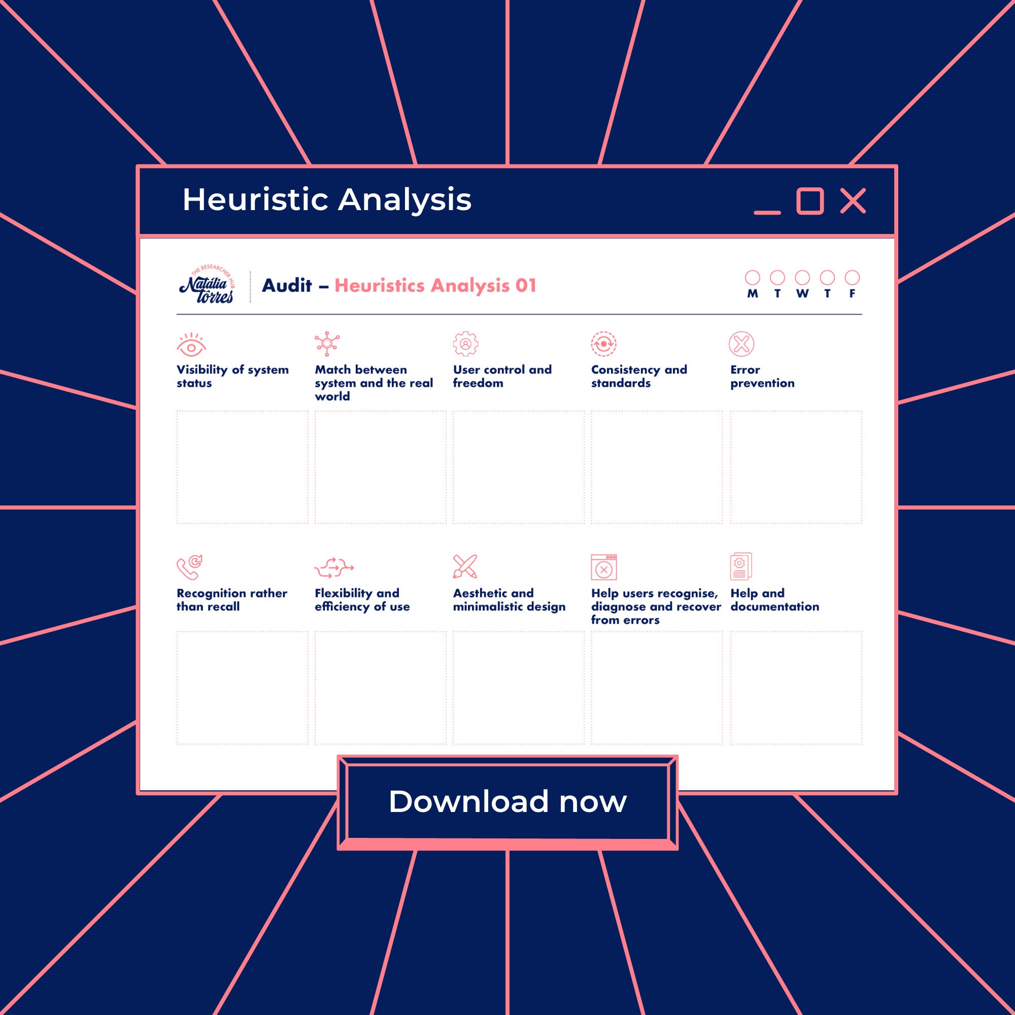Heuristics Analysis UX Design Templates for Creative Designers, Ux ... Heuristics Analysis UX Design Templates for Creative Designers, Ux ...