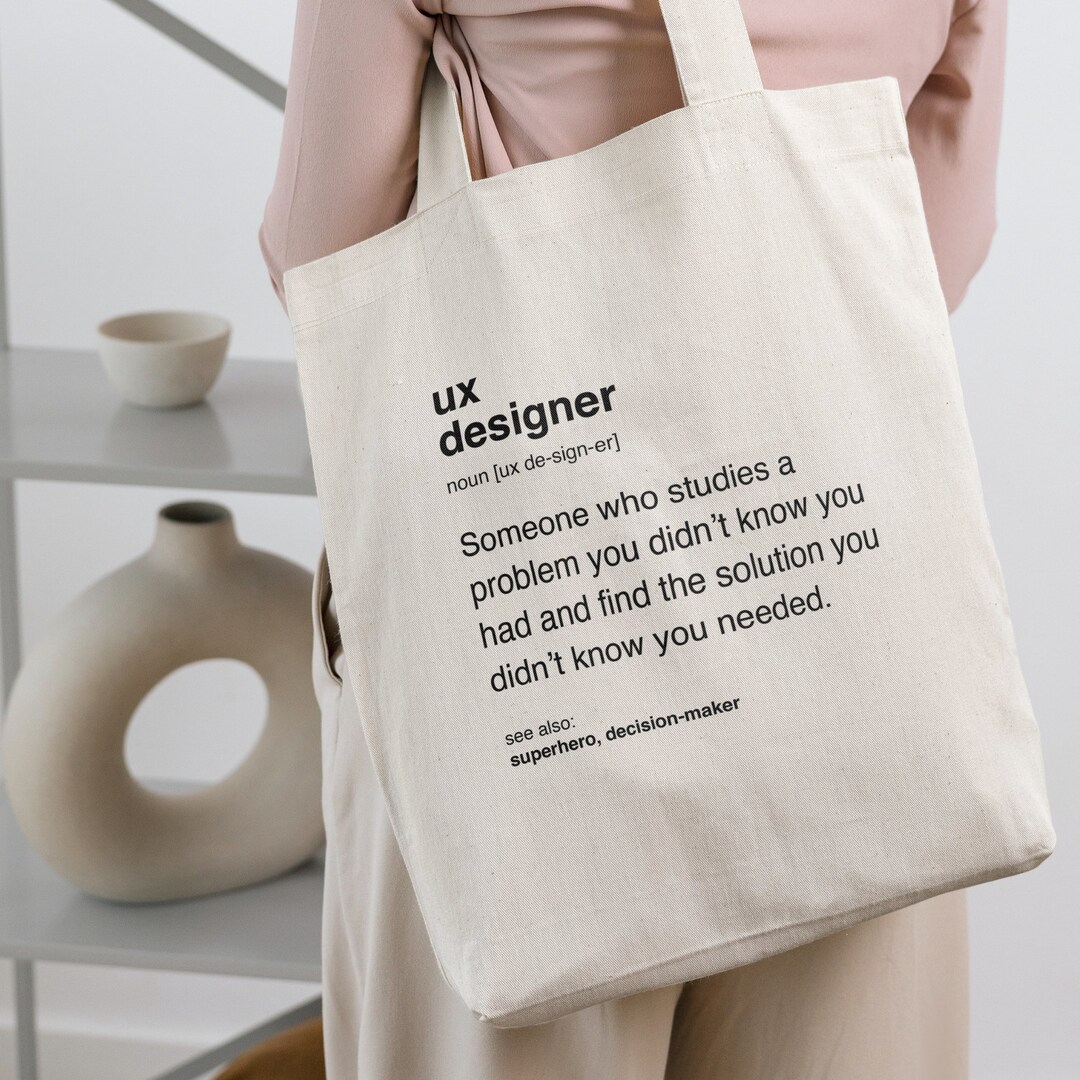 Funny UX Designer Classic Tote Bag for Creatives, Minimalist Gift ...