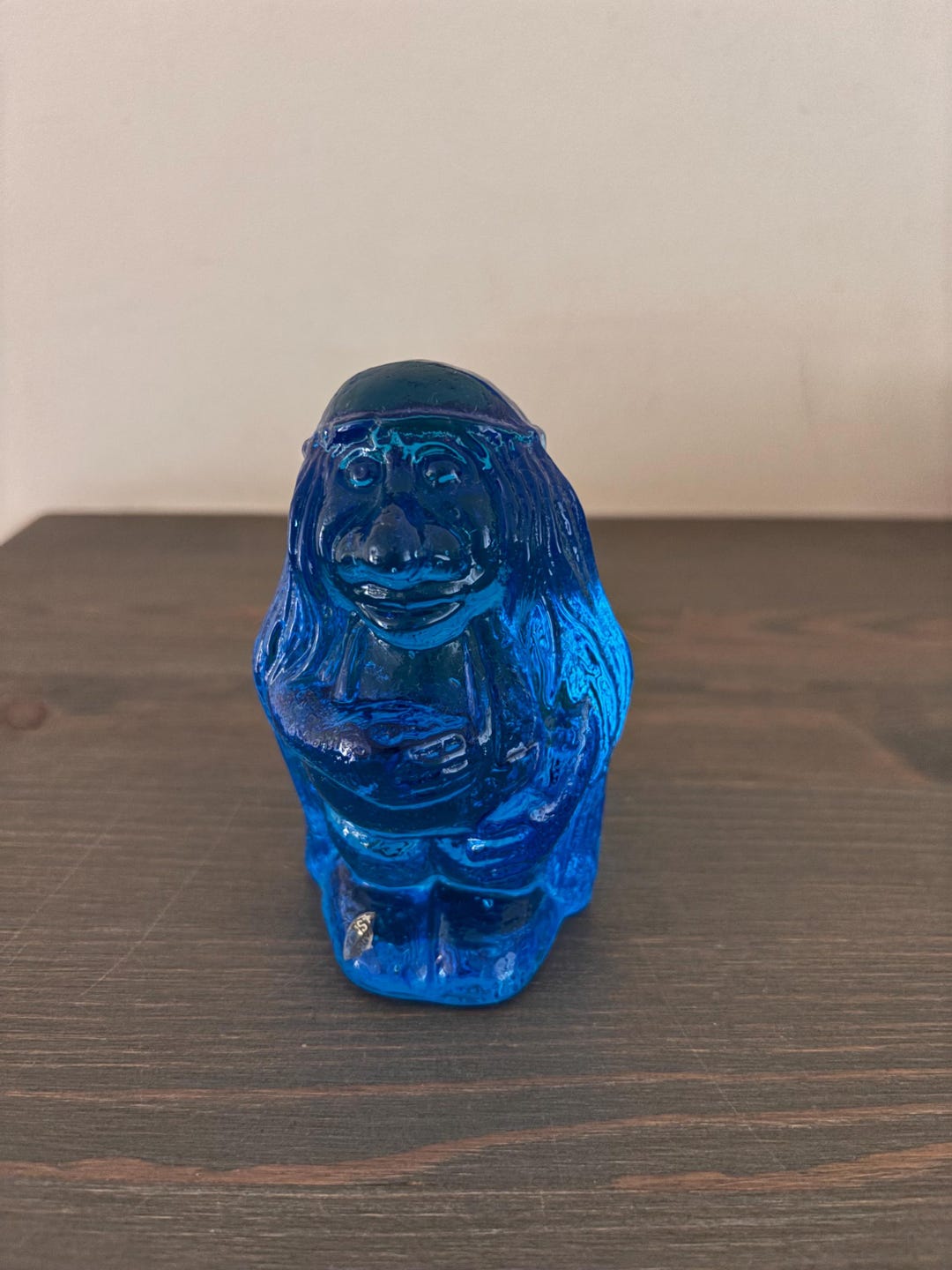 Vintage Blue Glass Troll - Etsy