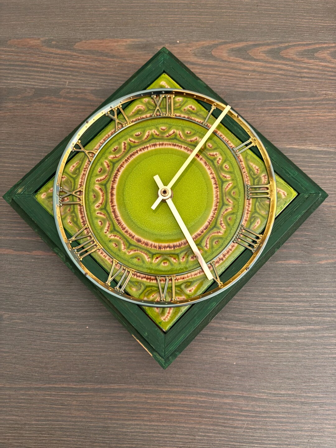 Vintage Ceramic Wall Clock Germany - Etsy