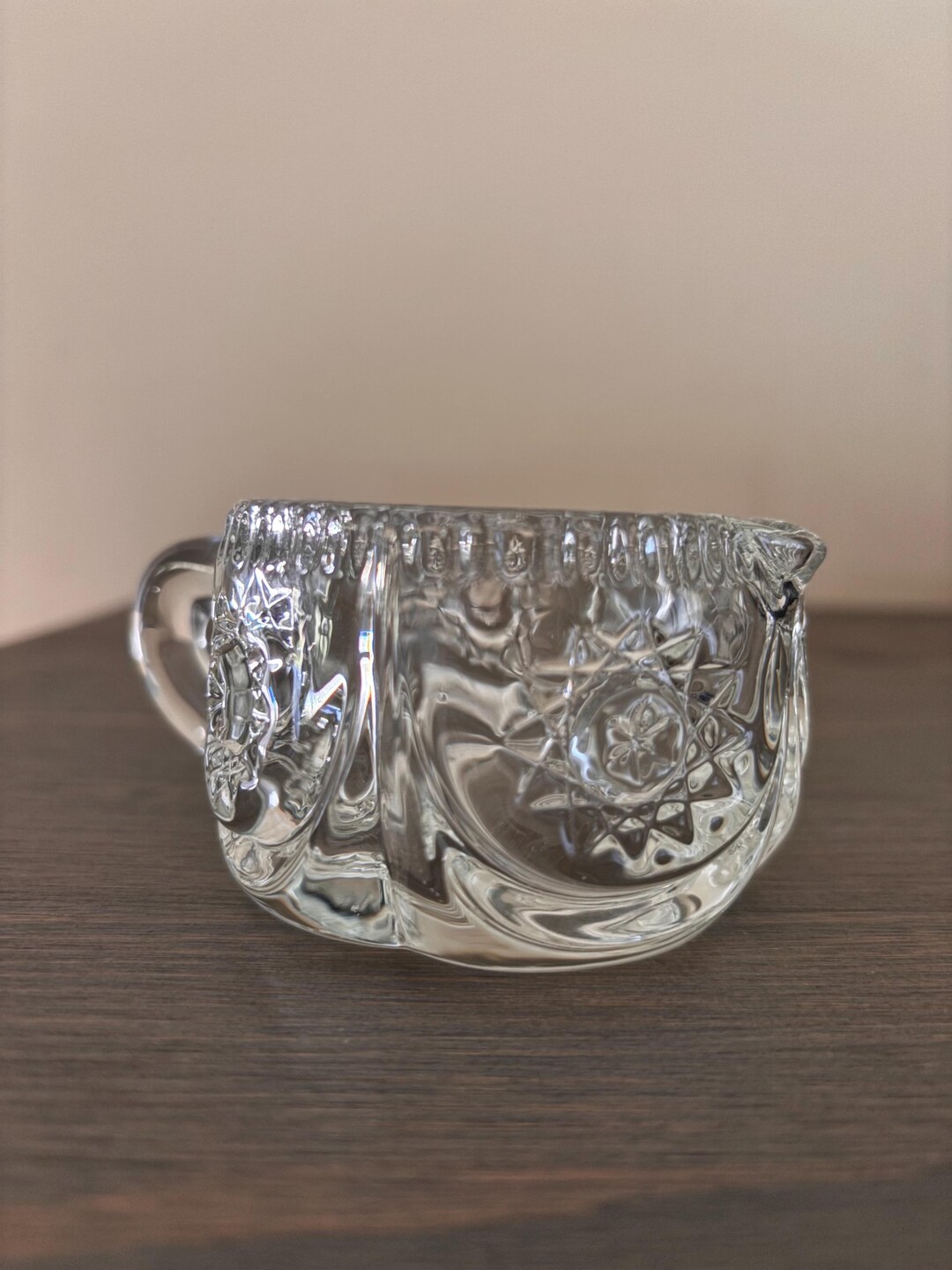Beautiful Clear Glass Creamer - Etsy