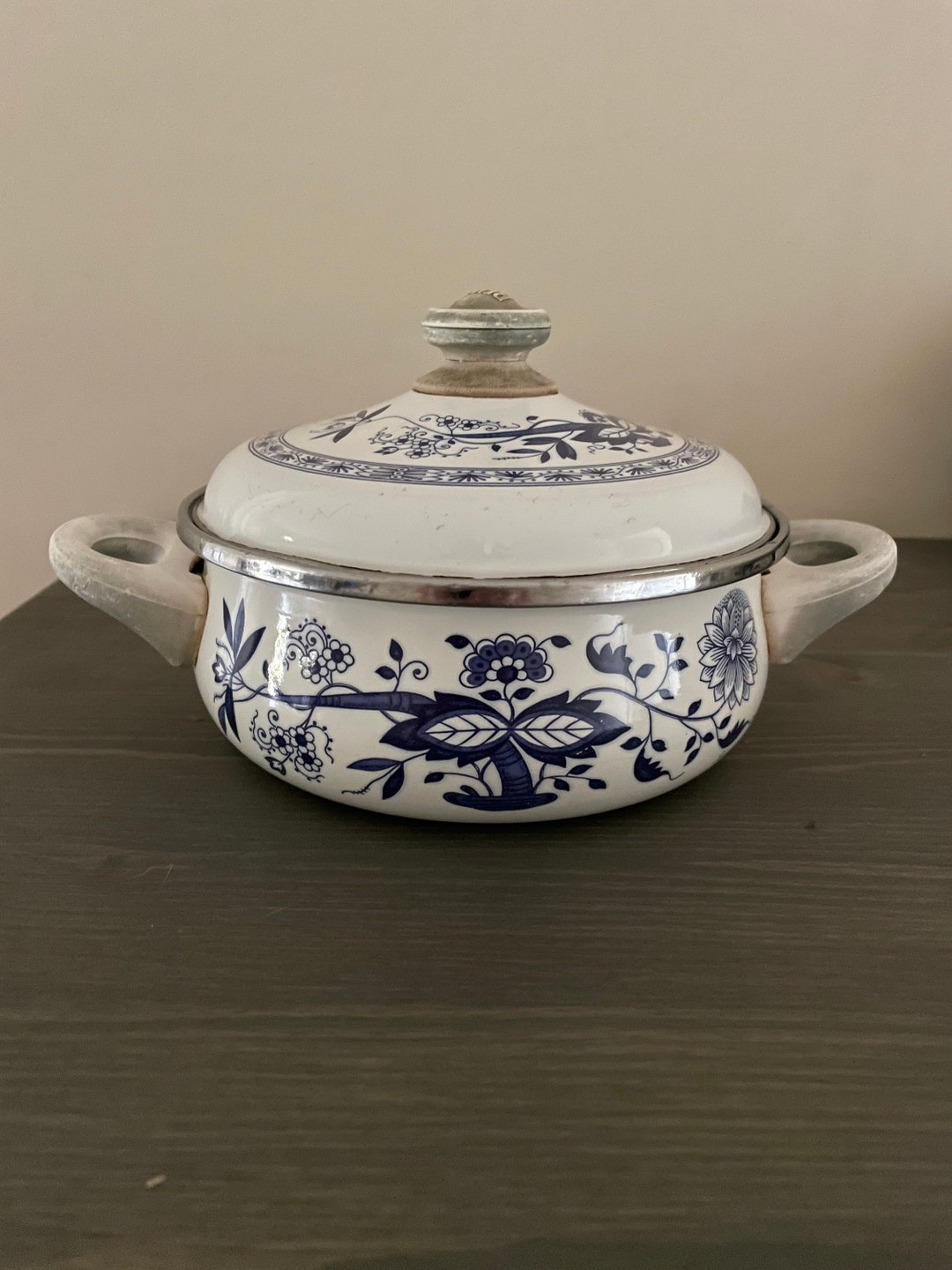 Vintage Enamelled Cooking Pot by Braun&kemmler - Etsy
