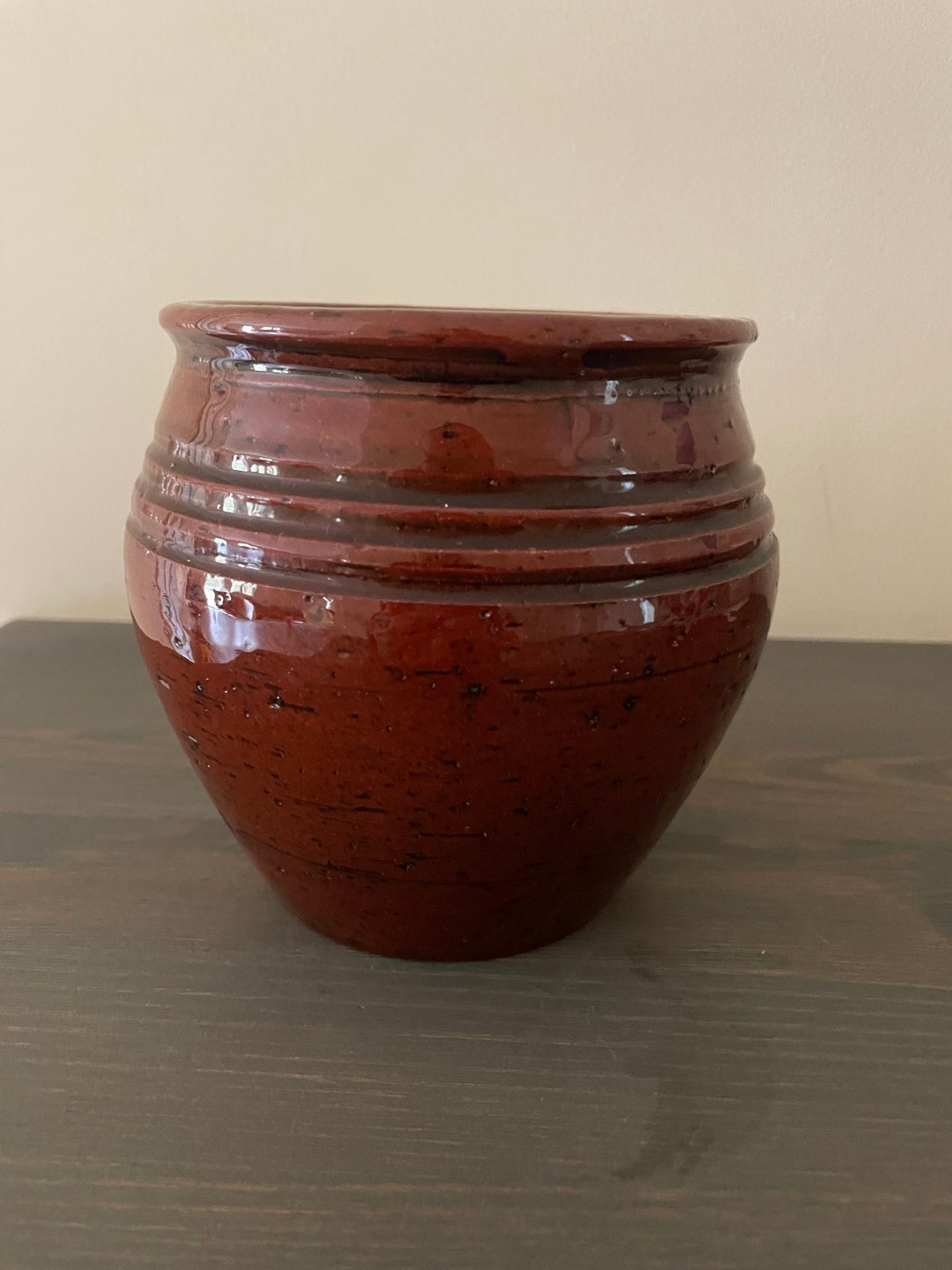 Vintage Lergods Sweden Glazed Flower Pot - Etsy