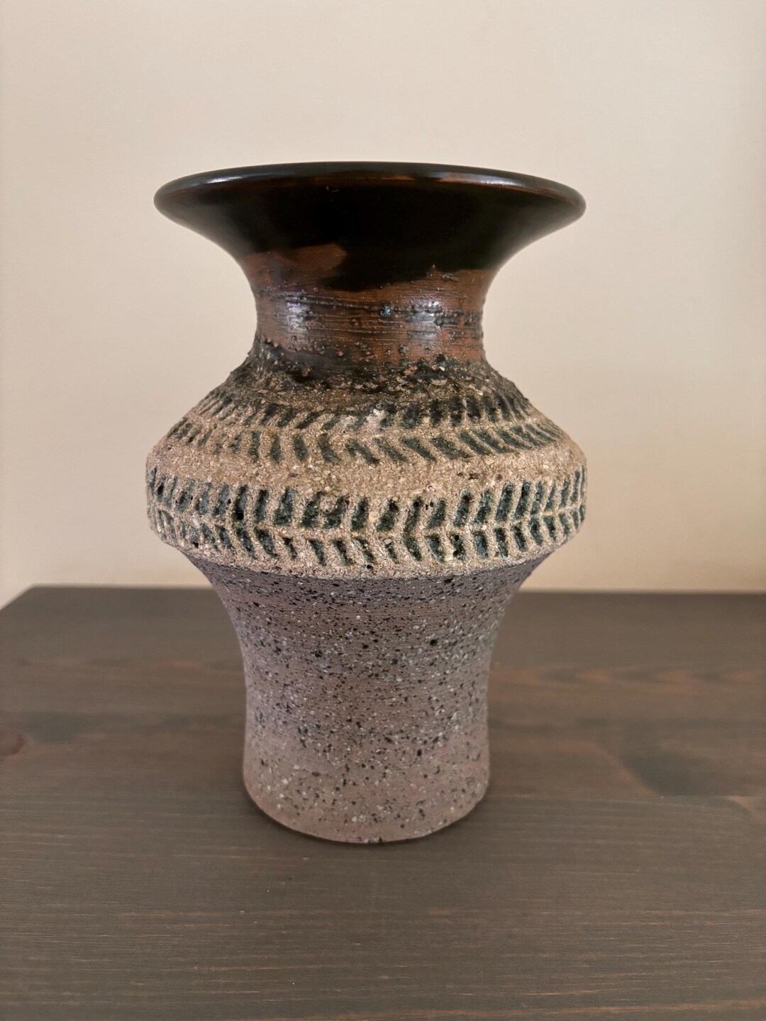 Mid-century Nittsjö Sweden Pottery Vase by Thomas Hellström DEFECT - Etsy