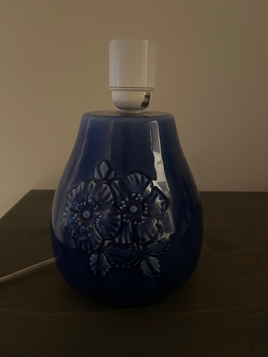 Vintage Ceramic Lamp Base DEFECT - Etsy