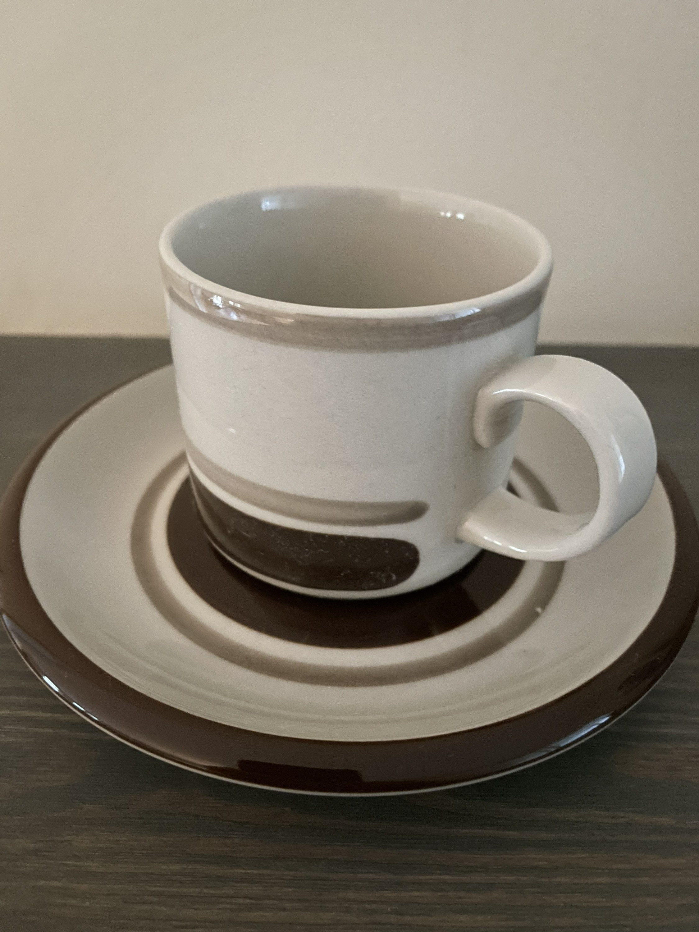 Arabia Finland Pirtti Mocca Cup and Saucer - Etsy