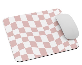 Pink Checkered Mouse Pad - Etsy