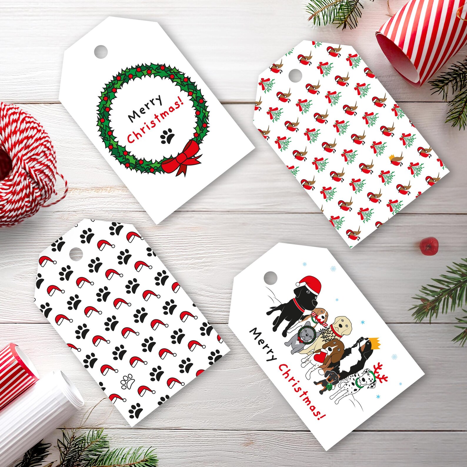 Samoyed Christmas Card - Etsy