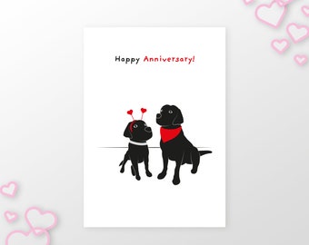 Black Labrador Wedding Cards Congratulations Custom Dog Cards - Etsy