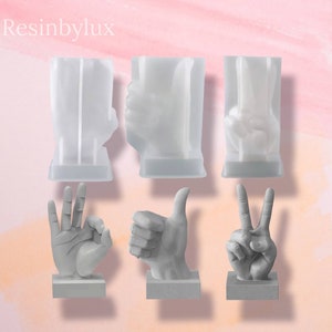 3D Hand Gestures Mould | Silicone Hand Mould | Silicone Candle Mould ...