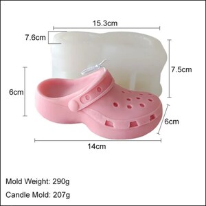 Sandal Clog Silicone Candle Mould Epoxy Resin Slipper Mould Epoxy Resin ...