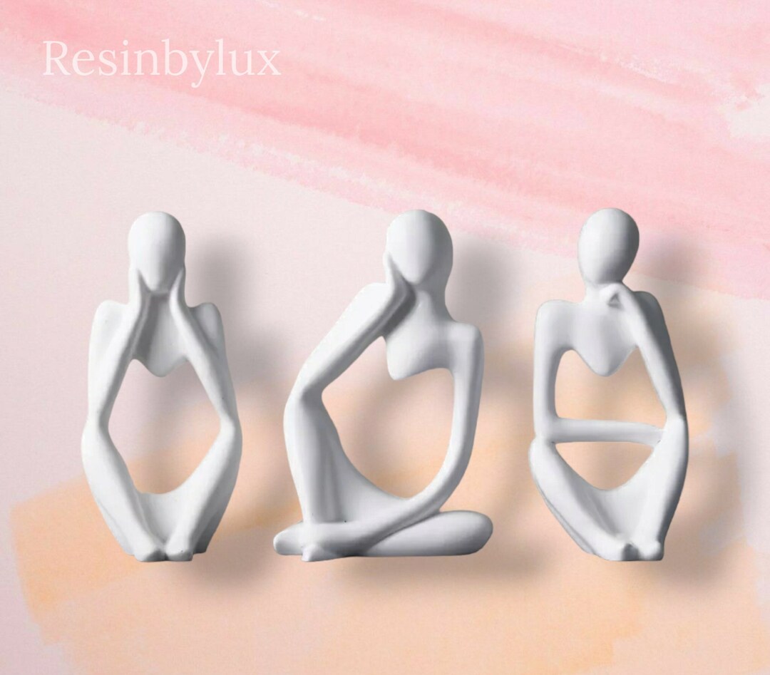 Thinker Statue Set Silicone Mould Set of 3 Silicone Moulds Human ...
