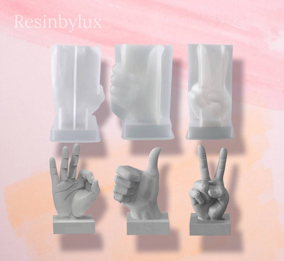 3D Hand Gestures Mould Silicone Hand Mould Silicone Candle - Etsy