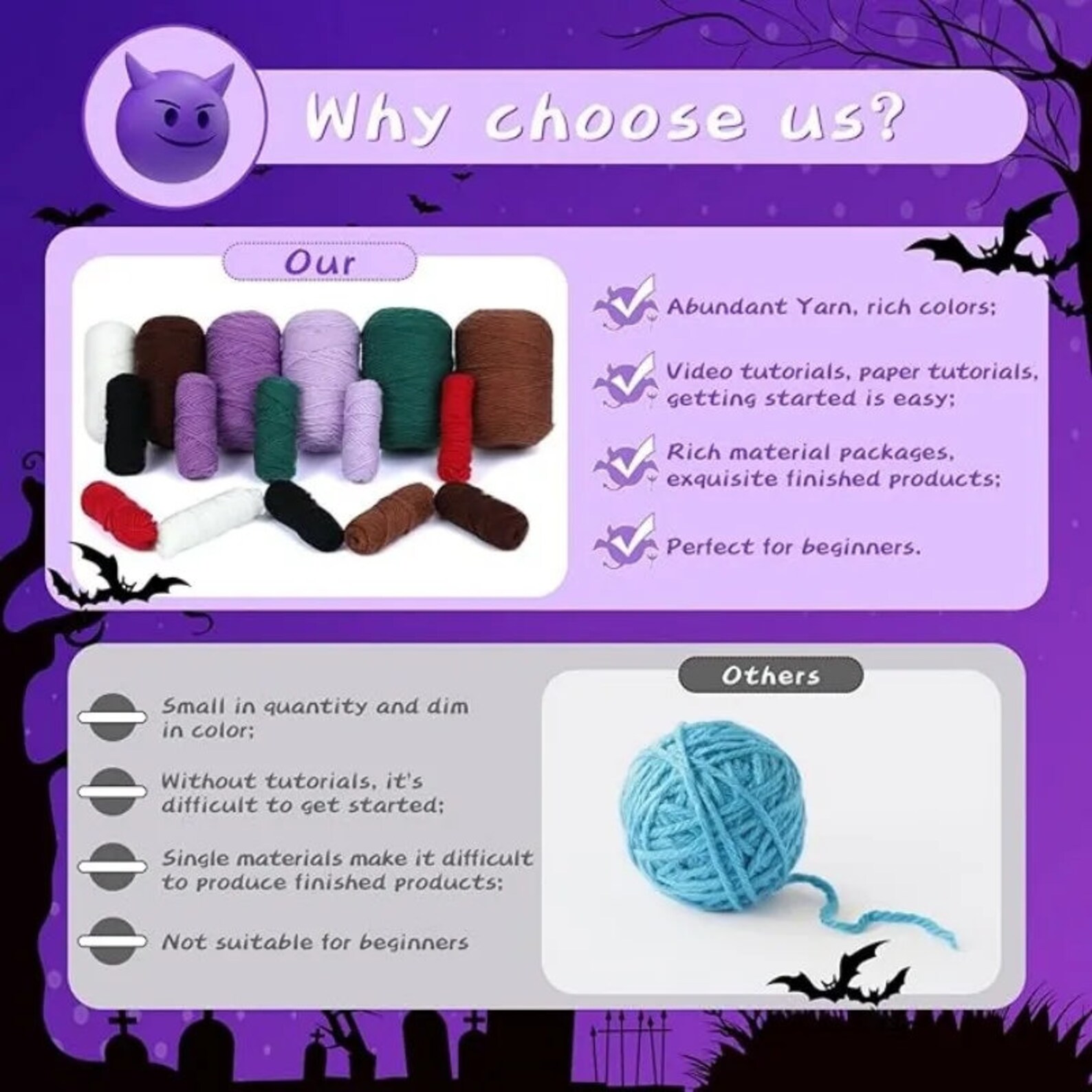 Evil Eye Flower Crochet Kit: Halloween Crafting Kit - Etsy