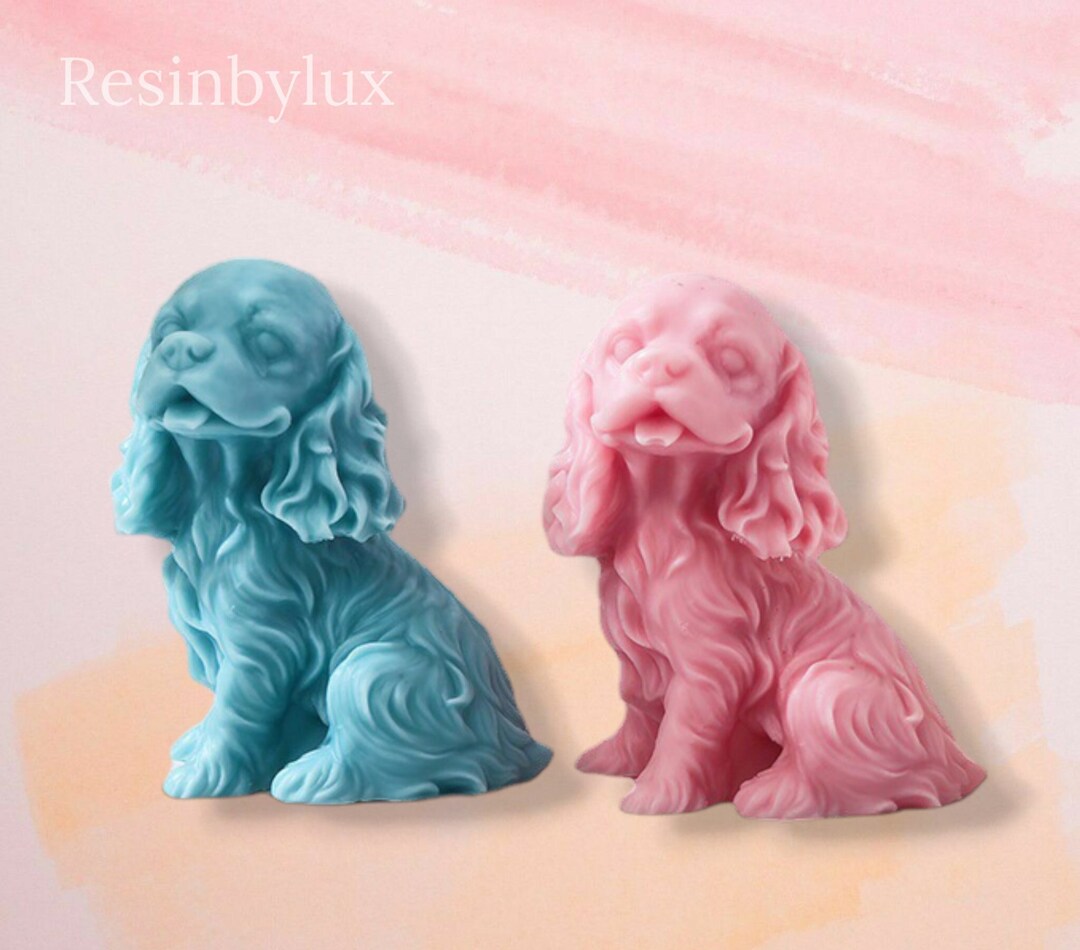 Dog Candle Mould | Spaniel Puppy Mould | Spaniel Soap Mould | Silicone ...