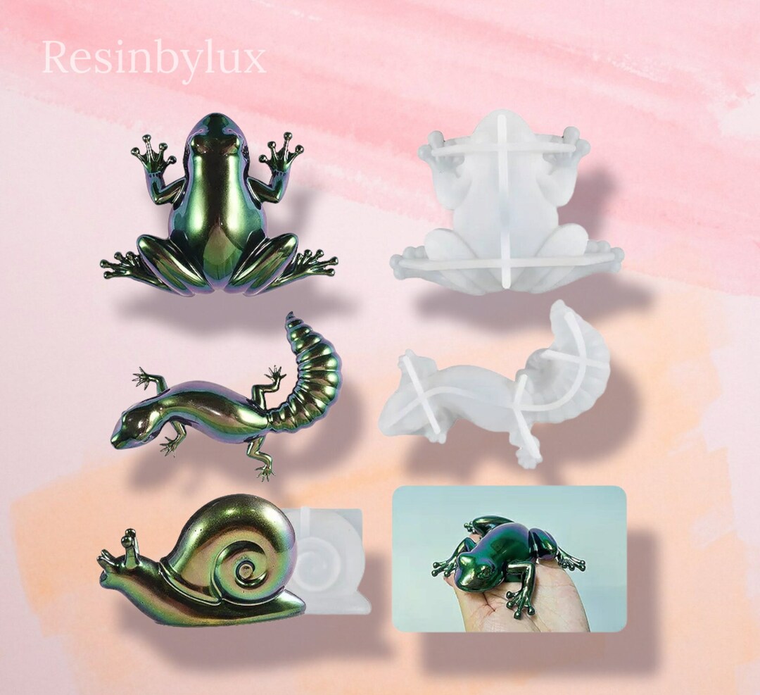 Frog Mould Lizard Mould Snail Mould Sculpture Making Resin Mould ...